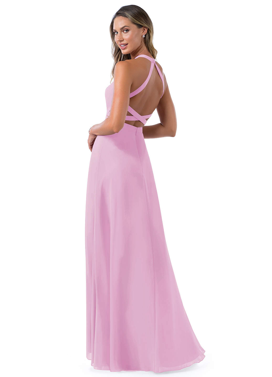 Candy Pink Azazie Clarice Bridesmaid Dresses | Azazie