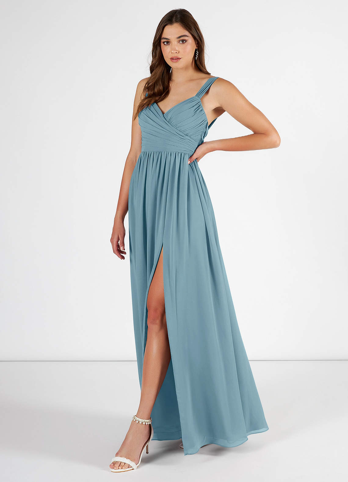 Moody Blue Azazie Aziza Bridesmaid Dresses | Azazie