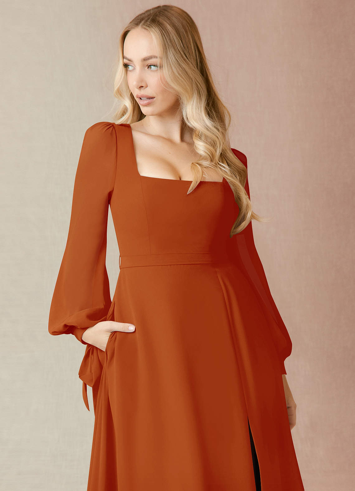 Paprika Azazie Leonia Bridesmaid Dresses | Azazie