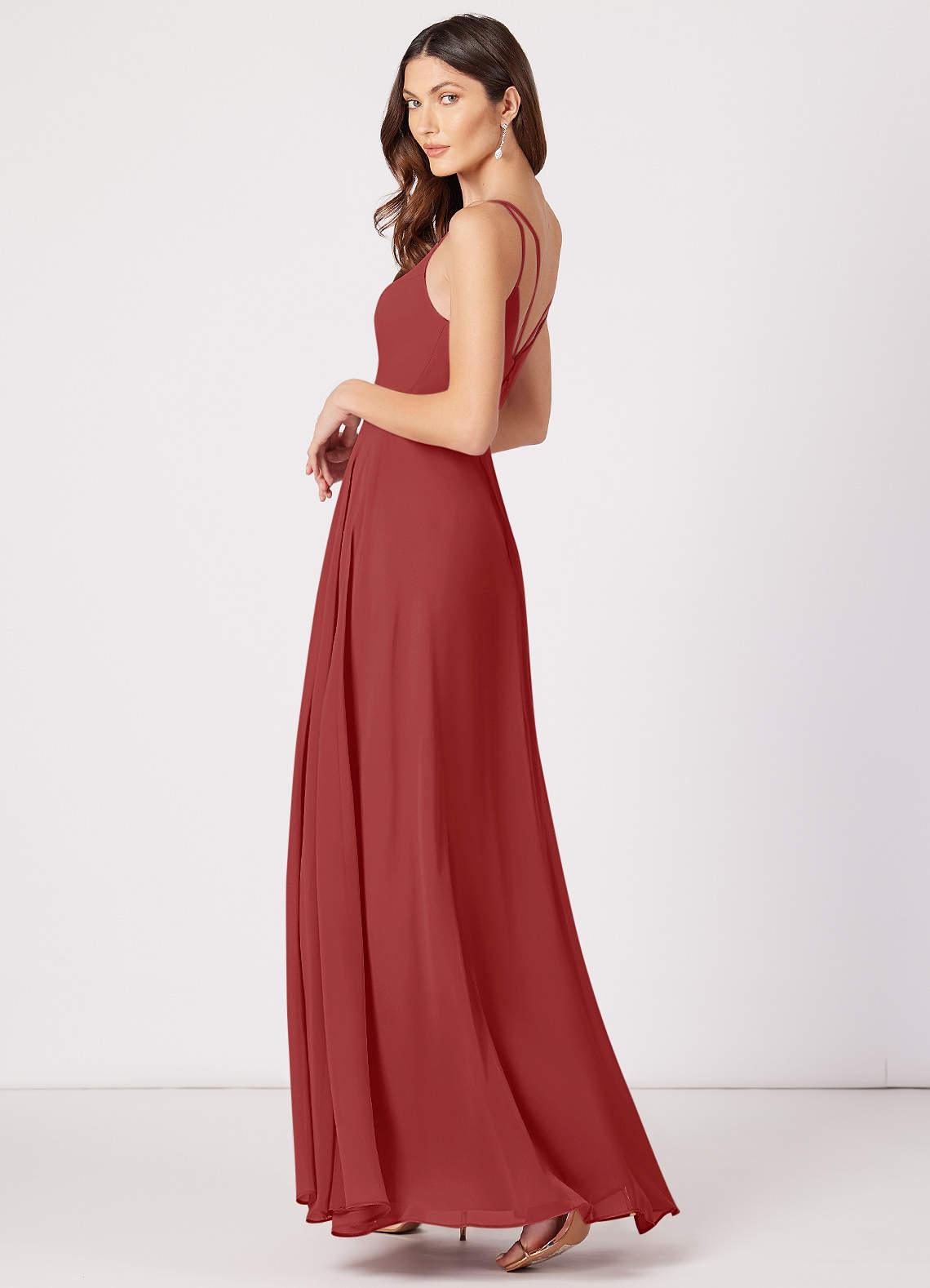 Rust Azazie Janine Bridesmaid Dresses | Azazie