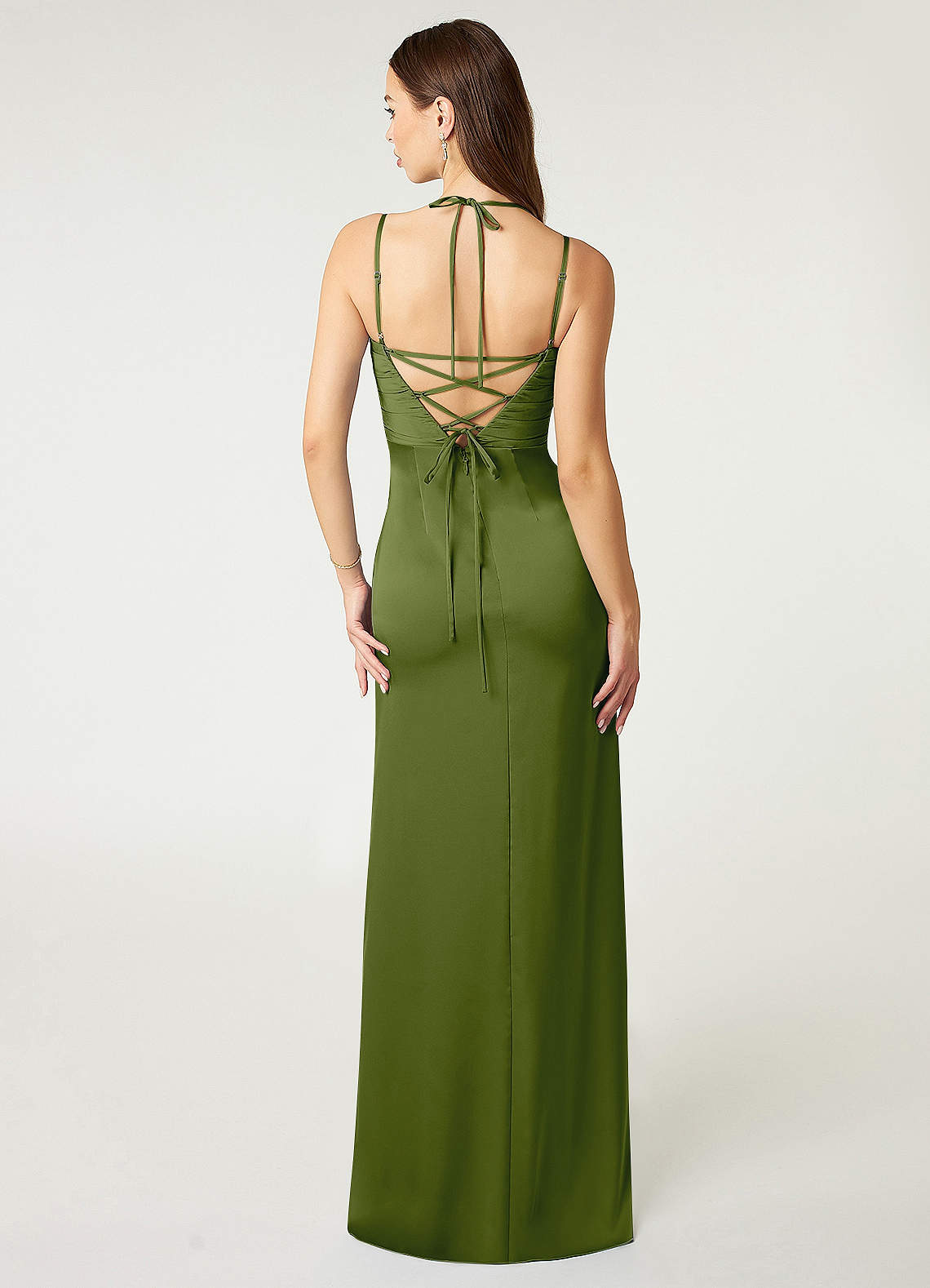 Juniper Azazie Desi Stretch Satin Dress Bridesmaid Dresses | Azazie