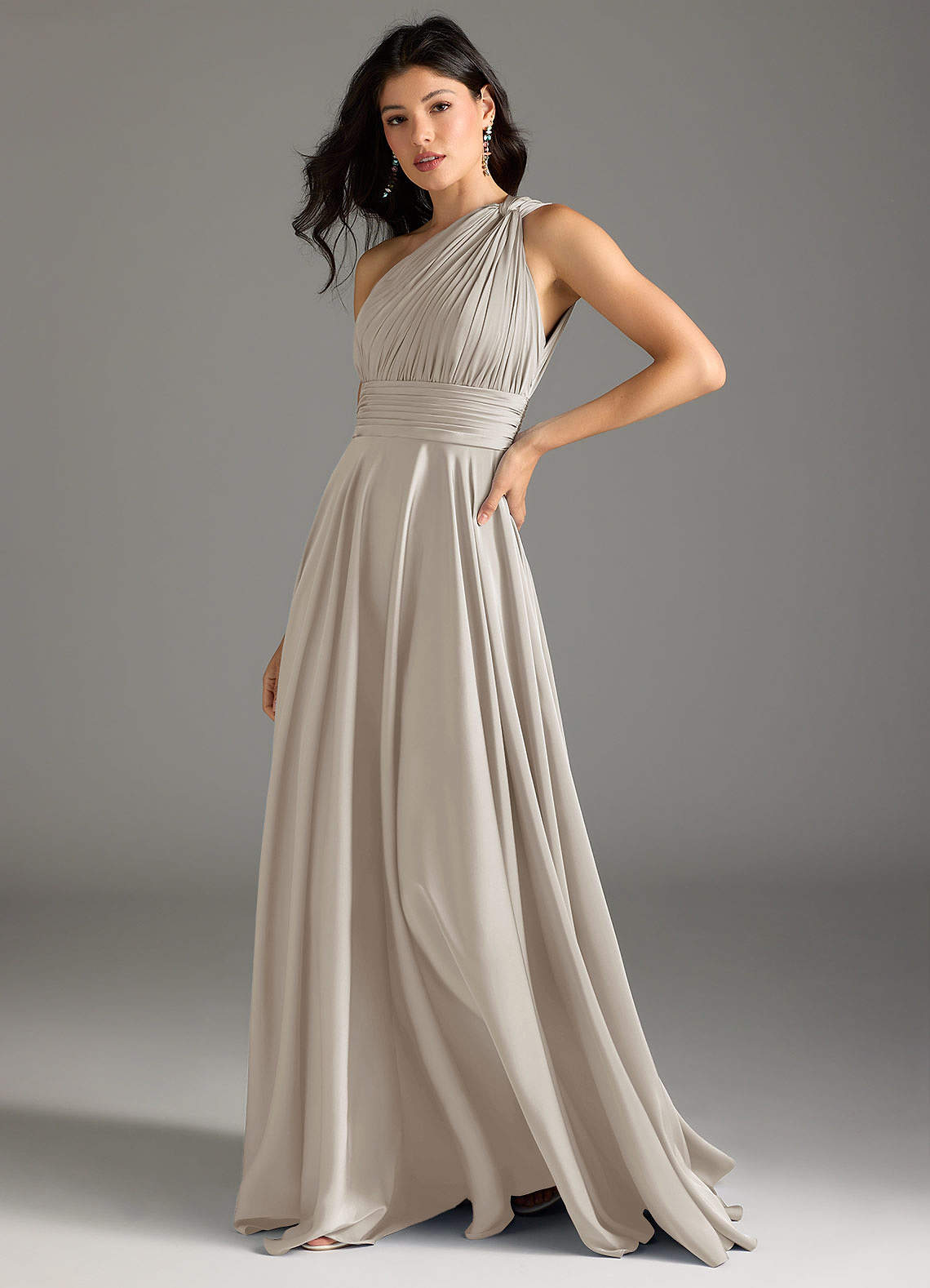 Azazie Charlize Silver Bridesmaid Dresses | Azazie