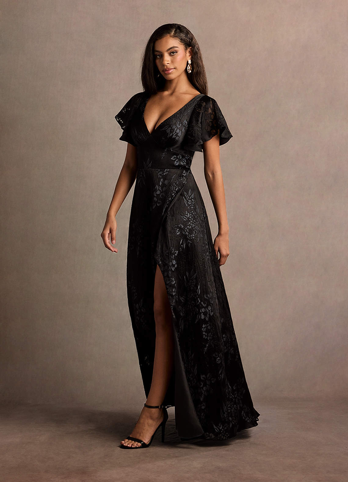 Vicky Black Slate Maxi Dress | Azazie