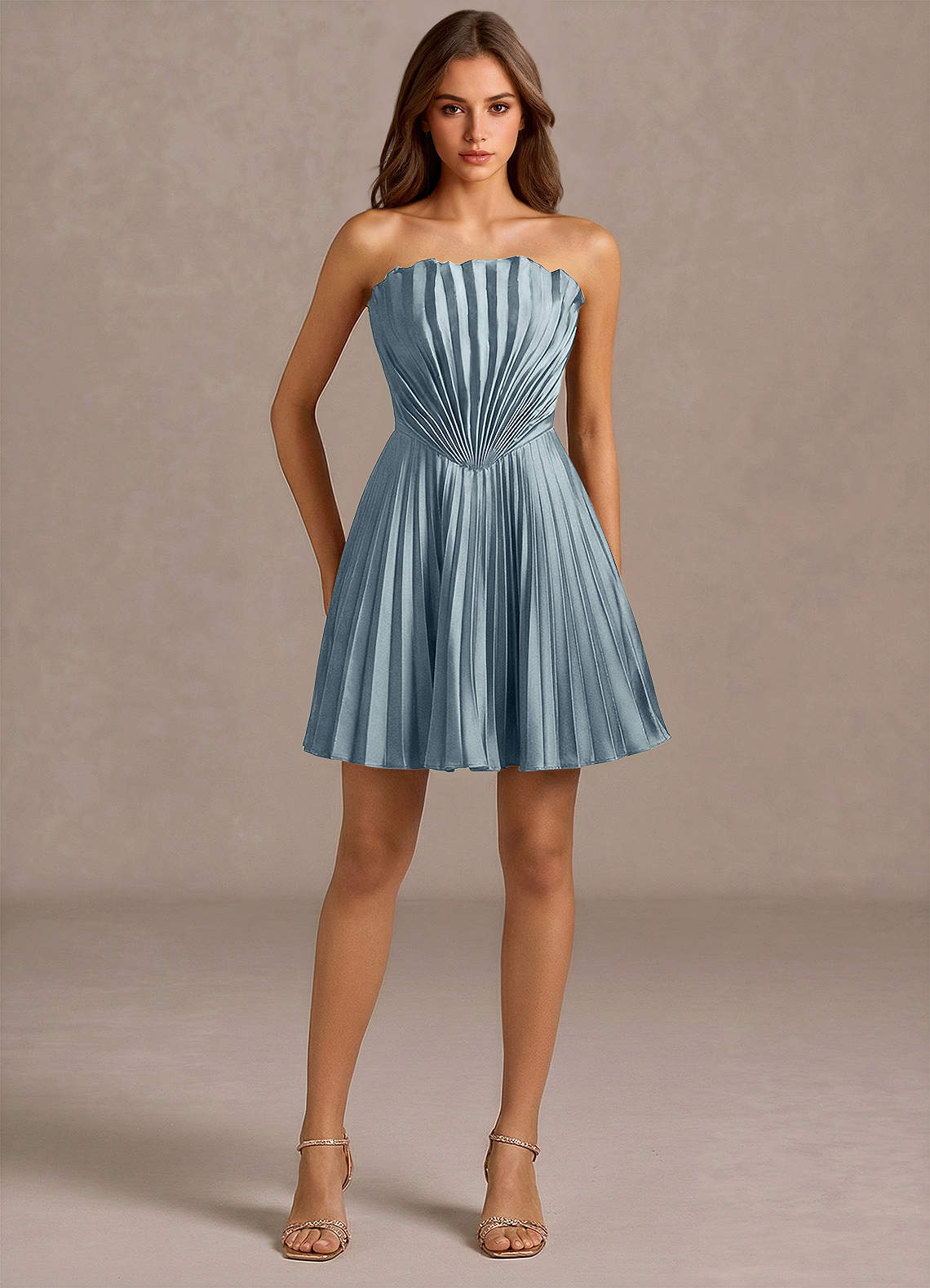 Kaia Powder Blue Mini Dress | Azazie