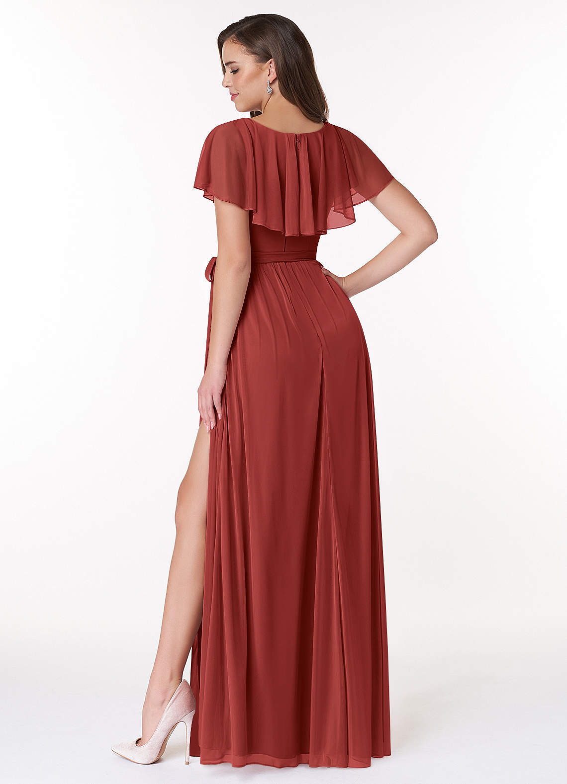 Rust Azazie Jael Bridesmaid Dresses | Azazie
