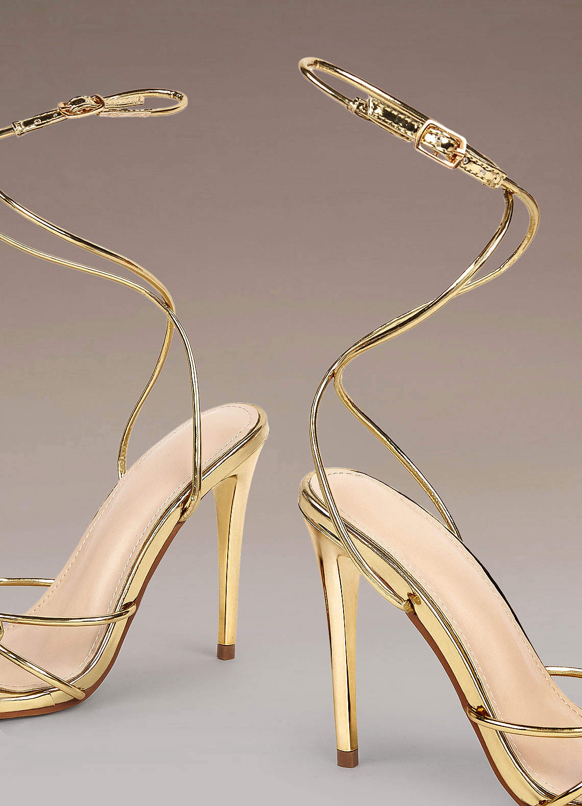 Gold Golden Bow Stiletto Heels | Azazie