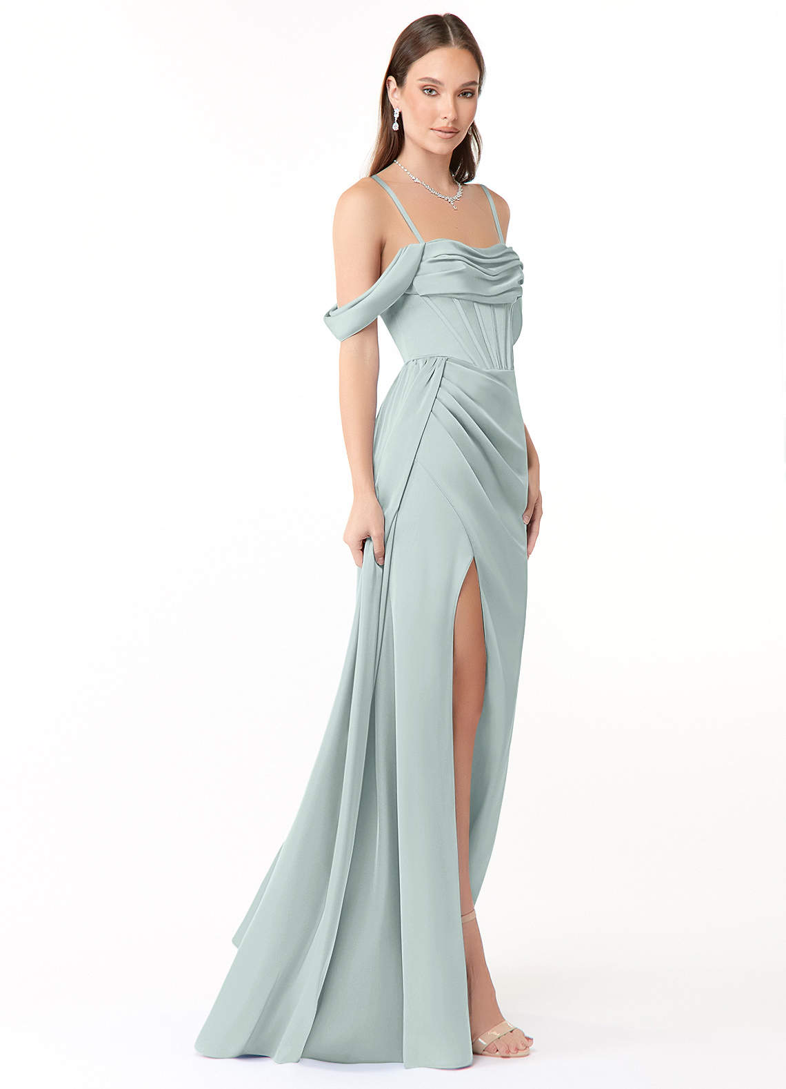 Azazie Amyra Mist Bridesmaid Dresses | Azazie CA