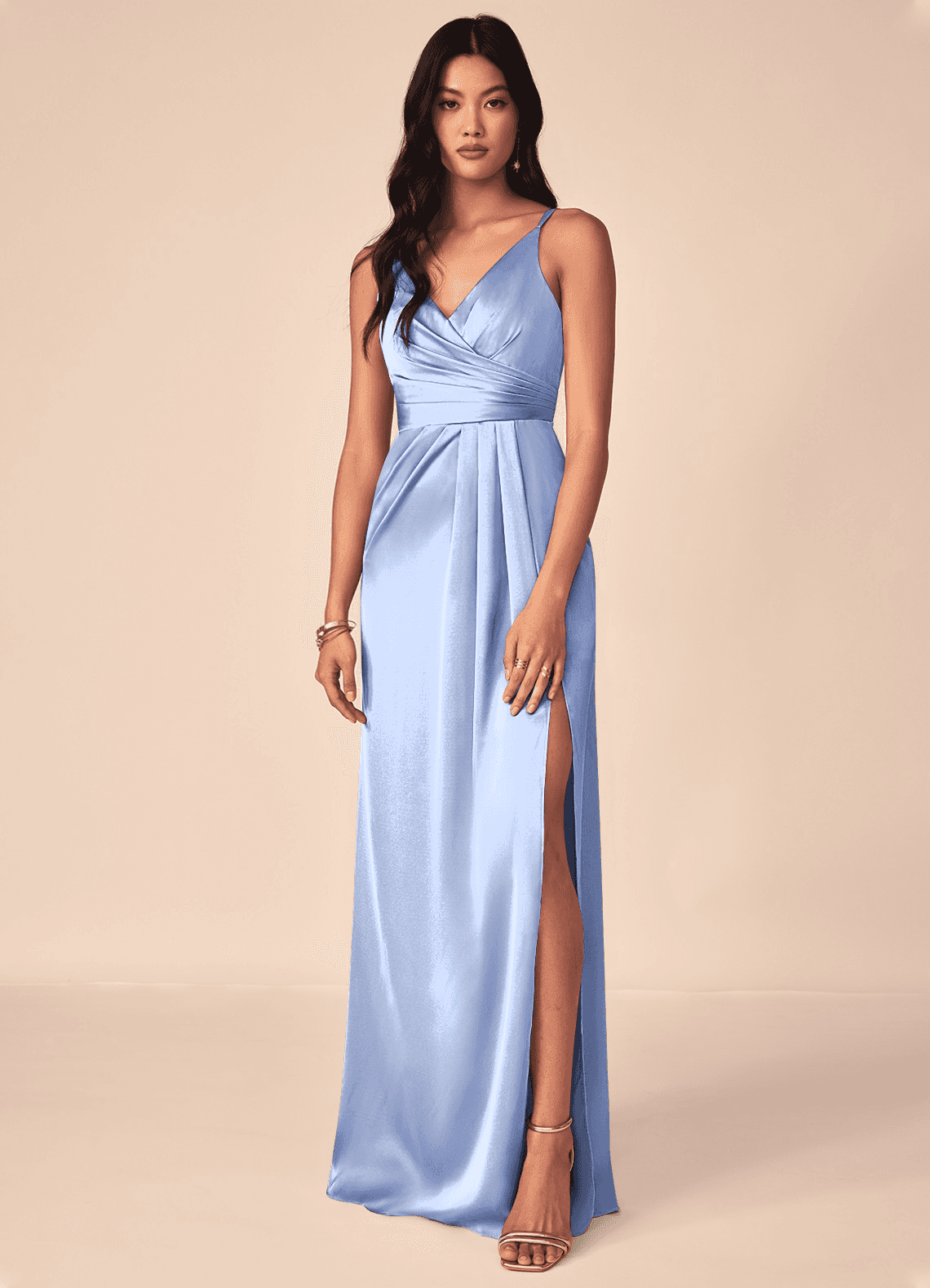 Aqua Try-on Dress Sample Dress Cinnamon Bridesmaid Dresses | Azazie
