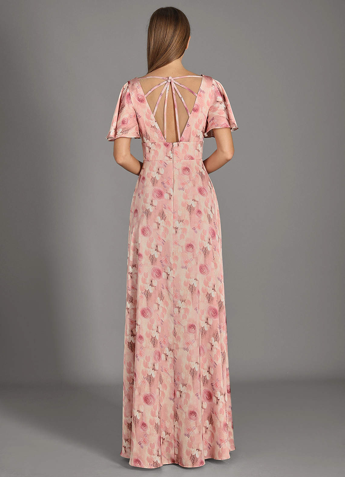 Azazie Lani Stretch Satin Dress Demure Roses Bridesmaid Dresses | Azazie