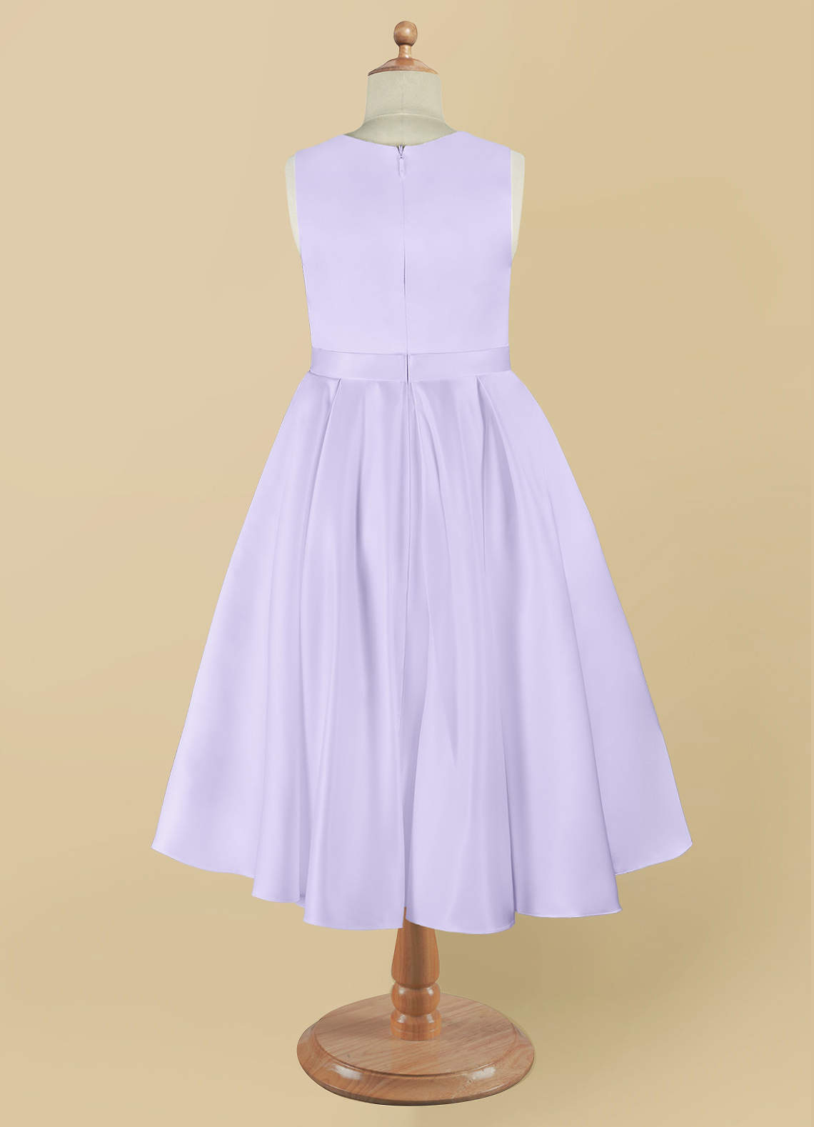 Azazie Coco Lilac A-Line Bow Matte Satin Dress | Azazie