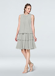 Azazie Fabiola MBD Mother Of The Bride Dress - Silver | Azazie