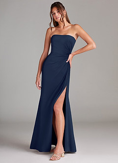 Azazie Aliani Dark Navy Bridesmaid Dresses | Azazie