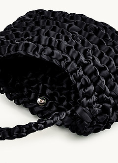Noir Sac à main en crochet avec ruban Bags | Azazie