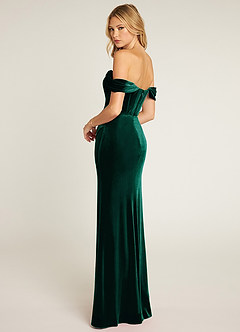 Azazie Jas Velvet Dress Emerald Bridesmaid Dresses | Azazie