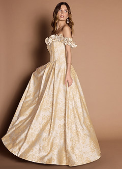 Zora Vintage Champagne Gown | Azazie UK