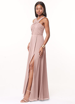 Dusty Rose Azazie Brandie Bridesmaid Dresses | Azazie