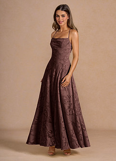 Marlo Mocha Coco Corset Prom Dress | Azazie