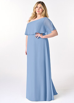 Azazie Lizzy Steel Blue Bridesmaid Dresses | Azazie