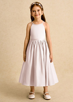 Azazie Indi Rose Petal A-Line Bow Matte Satin Dress | Azazie CA