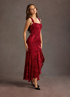 Remi Ruby Red Maxi Dress | Azazie