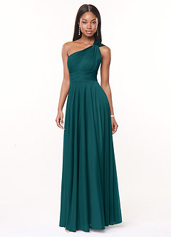 Peacock Azazie Charlize Bridesmaid Dresses | Azazie