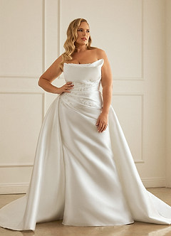 Christian Siriano Bridal for Azazie 2002 Hand-Beaded Mikado Mermaid ...