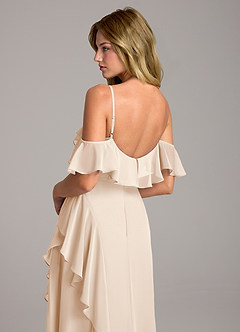 Azazie Aubrie White Alabaster Bridesmaid Dresses | Azazie