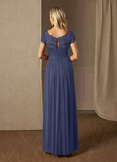 Stormy Azazie Macy A-Line V-Neck Sequin Lace Lace Floor-Length Dress ...