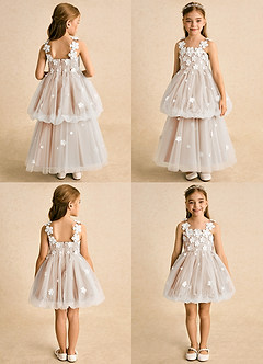 Azazie Teacup Ivory English Rose Ball-Gown Lace Tulle Dress | Azazie