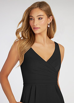 Azazie Ida Jumpsuit Black Bridesmaid Dresses | Azazie