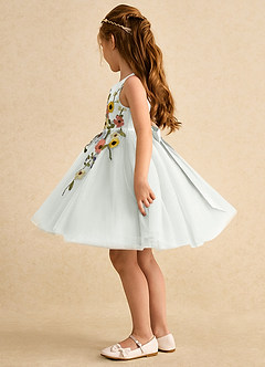 Azazie Prima Ivory A-Line Bow Tulle Dress | Azazie