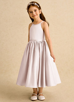 Azazie Indi Rose Petal A-Line Bow Matte Satin Dress | Azazie CA