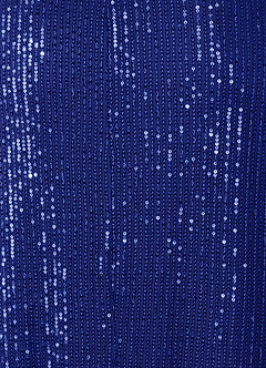 Upstudio Phoenix Royal Blue A-Line Asymmetrical Neckline Sequins Dress ...