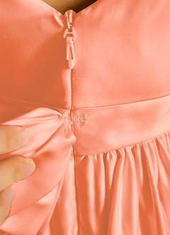 Azazie Violeta Sunset Ball-Gown Bow Matte Satin Dress | Azazie