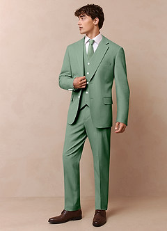 James Matcha Structured Stretch 3-piece suit | Suit Sets |Azazie