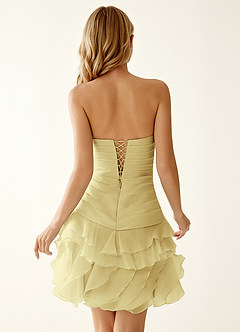 Rentina Yellow Ball Gowns Tulle Mini Dress | Azazie