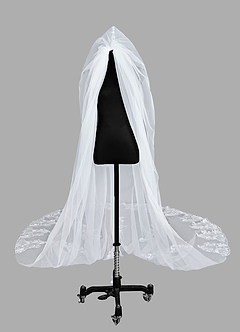 Violet Lace Cathedral Veil | Azazie