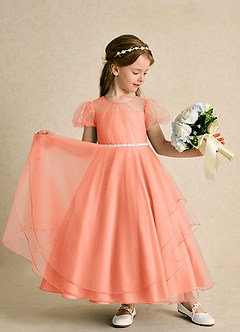 Azazie Duckie Sunset Ball-Gown Pleated Tulle Dress | Azazie CA