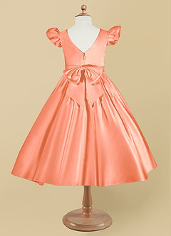 Azazie Violeta Sunset Ball-Gown Bow Matte Satin Dress | Azazie