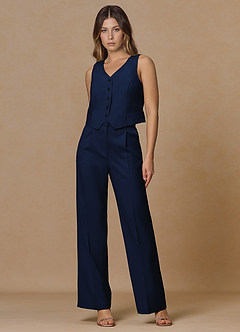 Rowan Blue Refined Weave Performance 2-Piece Suit | Azazie CA