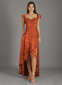 Isabella Rust Maxi Dress | Azazie