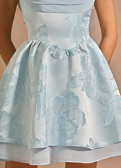 Cariad Sky Blue Mini Dress | Azazie CA