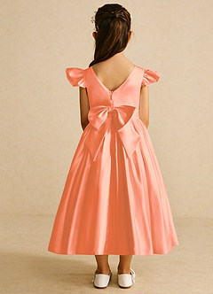 Azazie Violeta Sunset Ball-Gown Bow Matte Satin Dress | Azazie