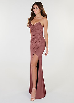 Azazie Yola Stretch Satin Dress Amethyst Bridesmaid Dresses | Azazie