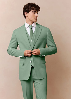 James Matcha Structured Stretch 3-piece suit | Suit Sets |Azazie