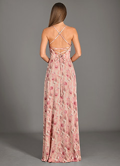 Azazie Mei Stretch Satin Dress Demure Roses Bridesmaid Dresses | Azazie