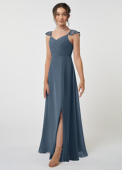 Azazie Amada Junior Bridesmaid Dress in Neptune | Azazie