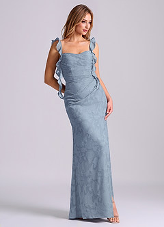 Azazie Jessamine Dusty Blue Bridesmaid Dresses | Azazie