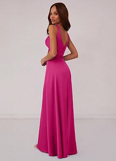 Barbie™ Rose Robe trapèze en satin extensible à taille basse et col en ...