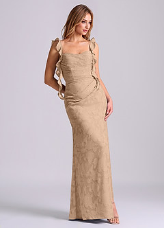 Azazie Jessamine Champagne Bridesmaid Dresses | Azazie